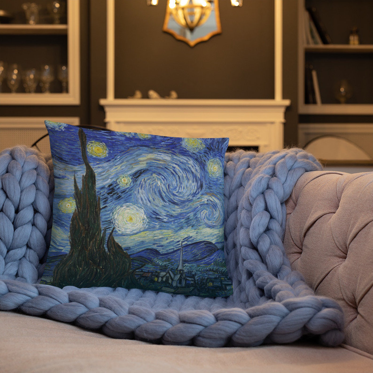The Starry Night Basic Pillow - Etsy
