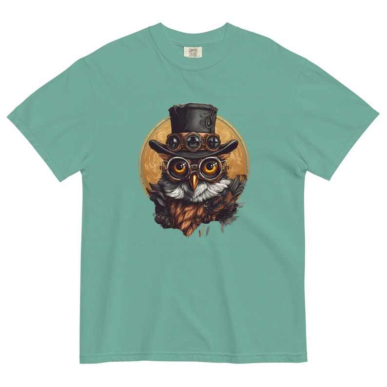 Steampunk Cyberpunk Science Fiction Professor Owl Unisex Garment-dyed ...