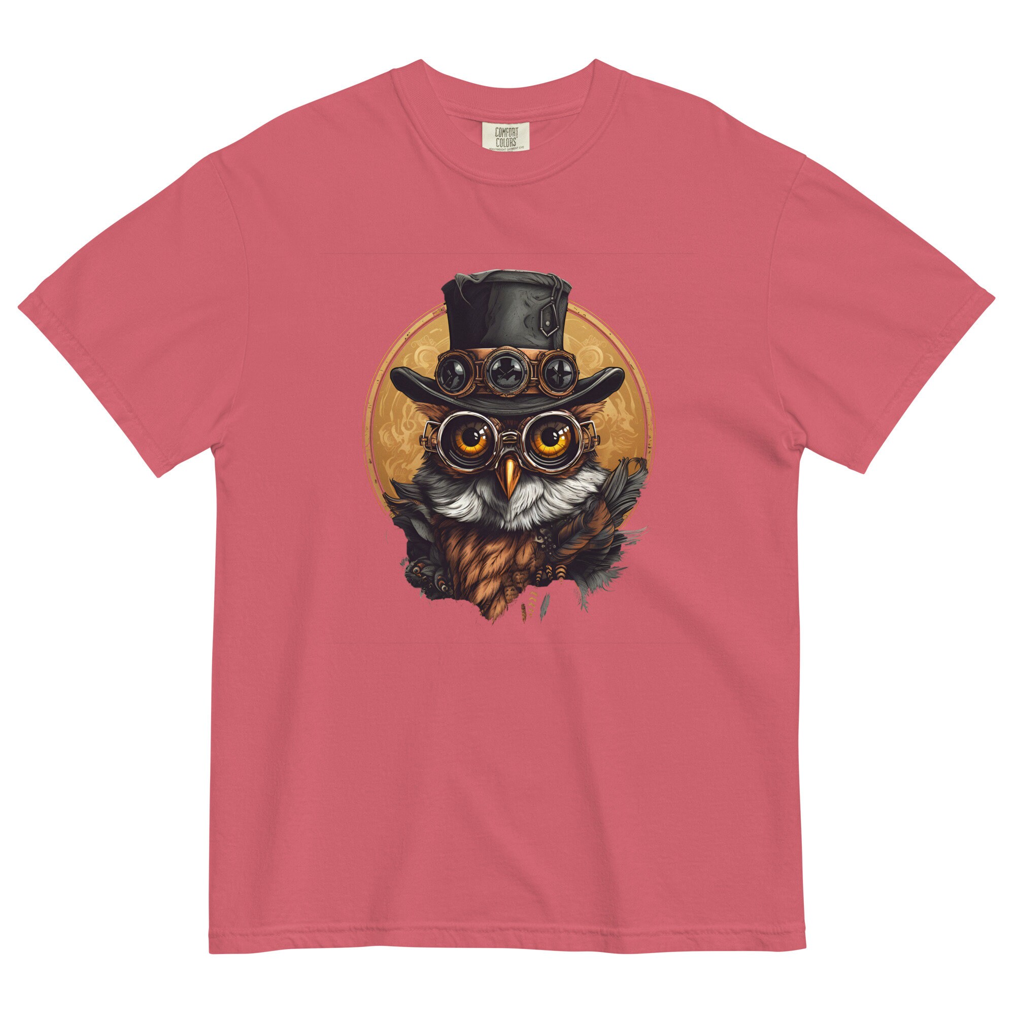 Steampunk Cyberpunk Science Fiction Professor Owl Unisex Garment-dyed ...