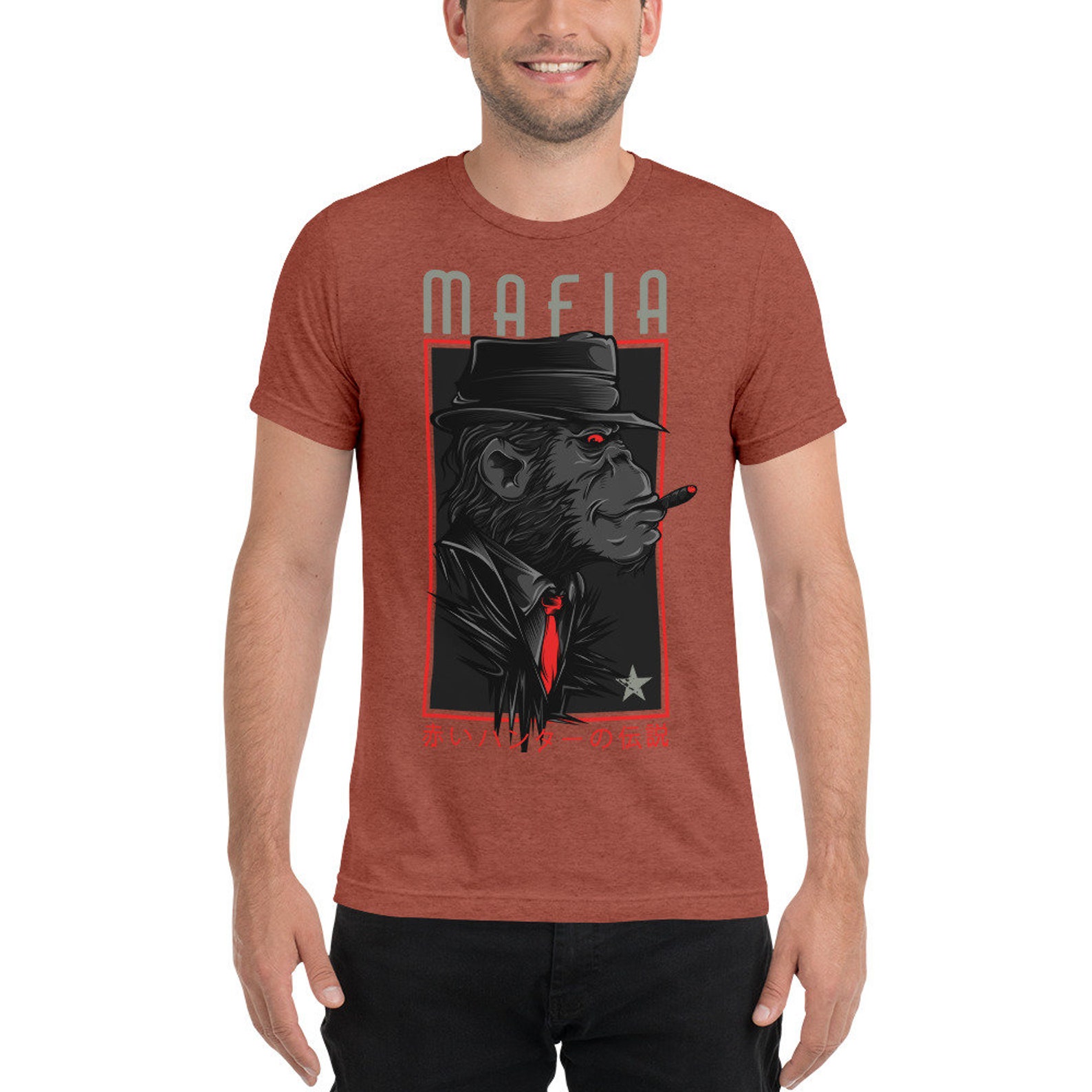 Gorilla Boss Mafia Ape Gangster, Monkey Mobster Mob Boss Ape Smoking ...