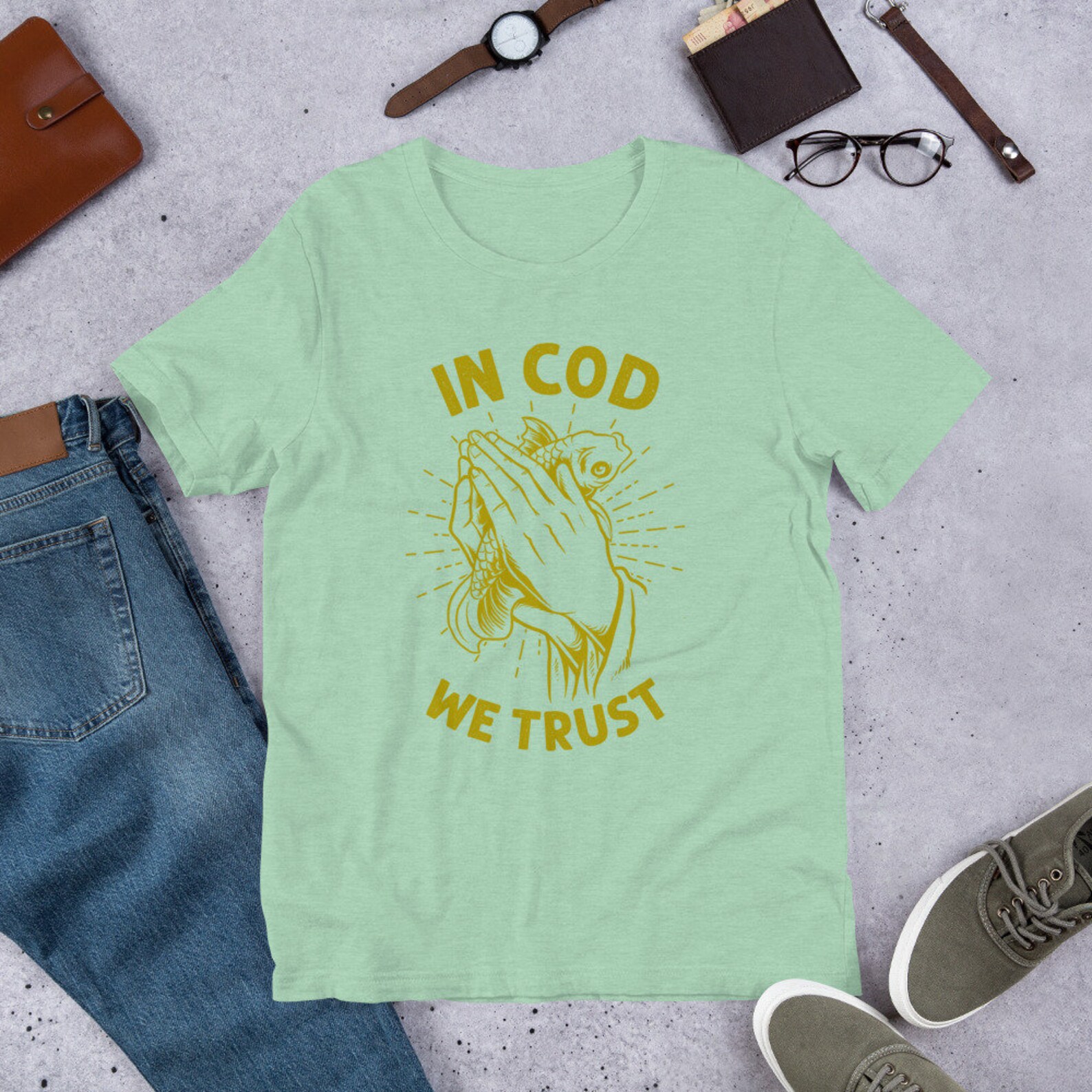 Funny in Cod We Trust Christian Praying Hands Parody Unisex - Etsy