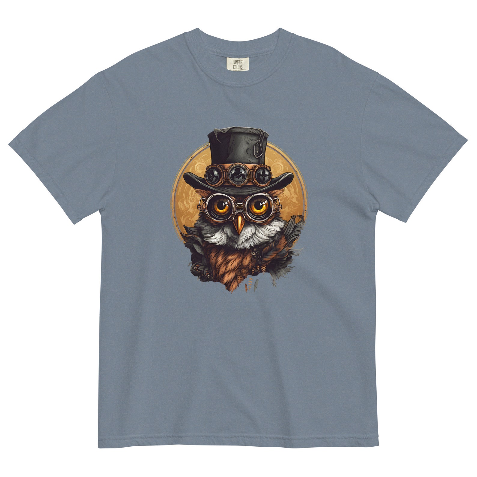 Steampunk Cyberpunk Science Fiction Professor Owl Unisex Garment-dyed ...