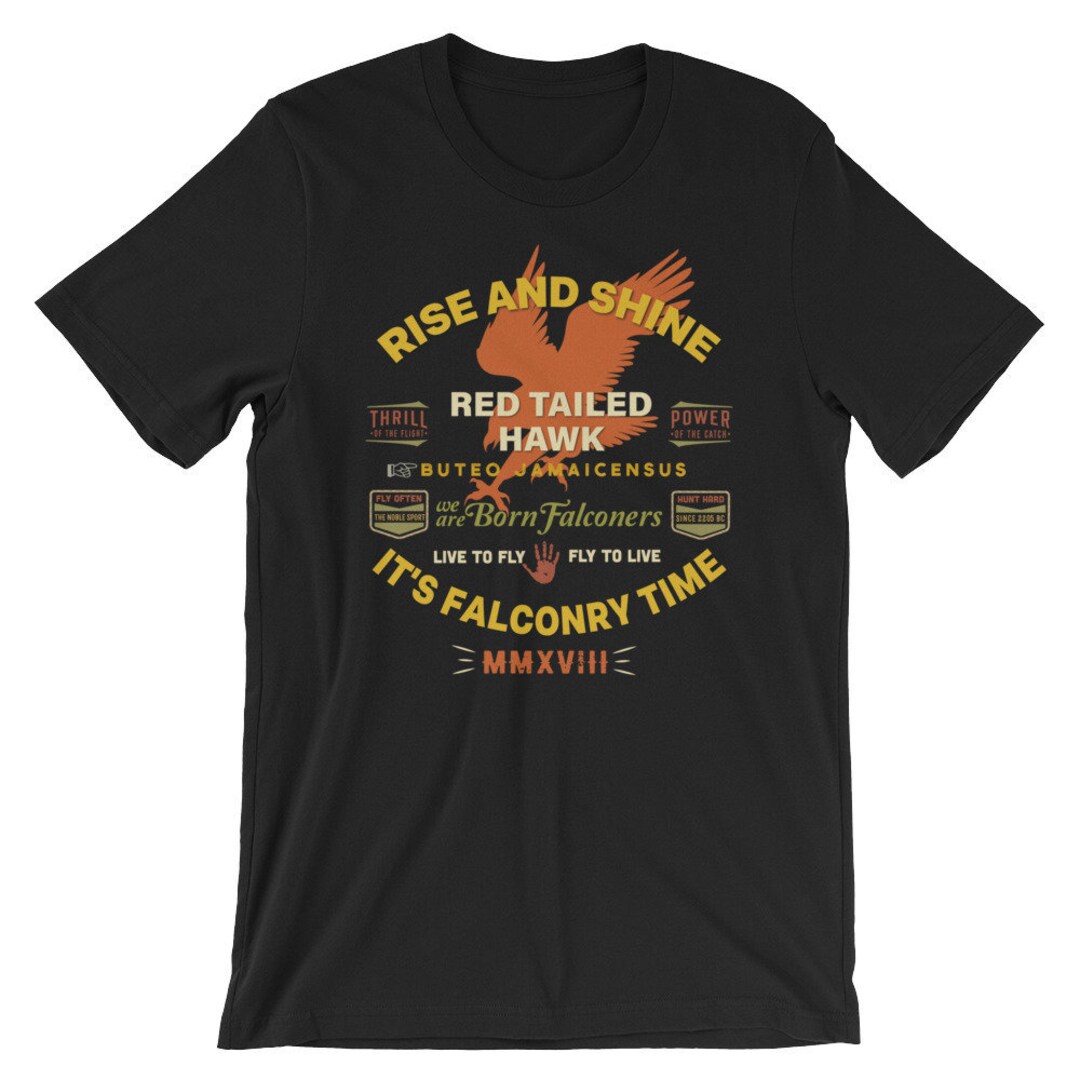 2018 Version Red Tailed Hawk Falconry Short-sleeve Unisex T-shirt for ...