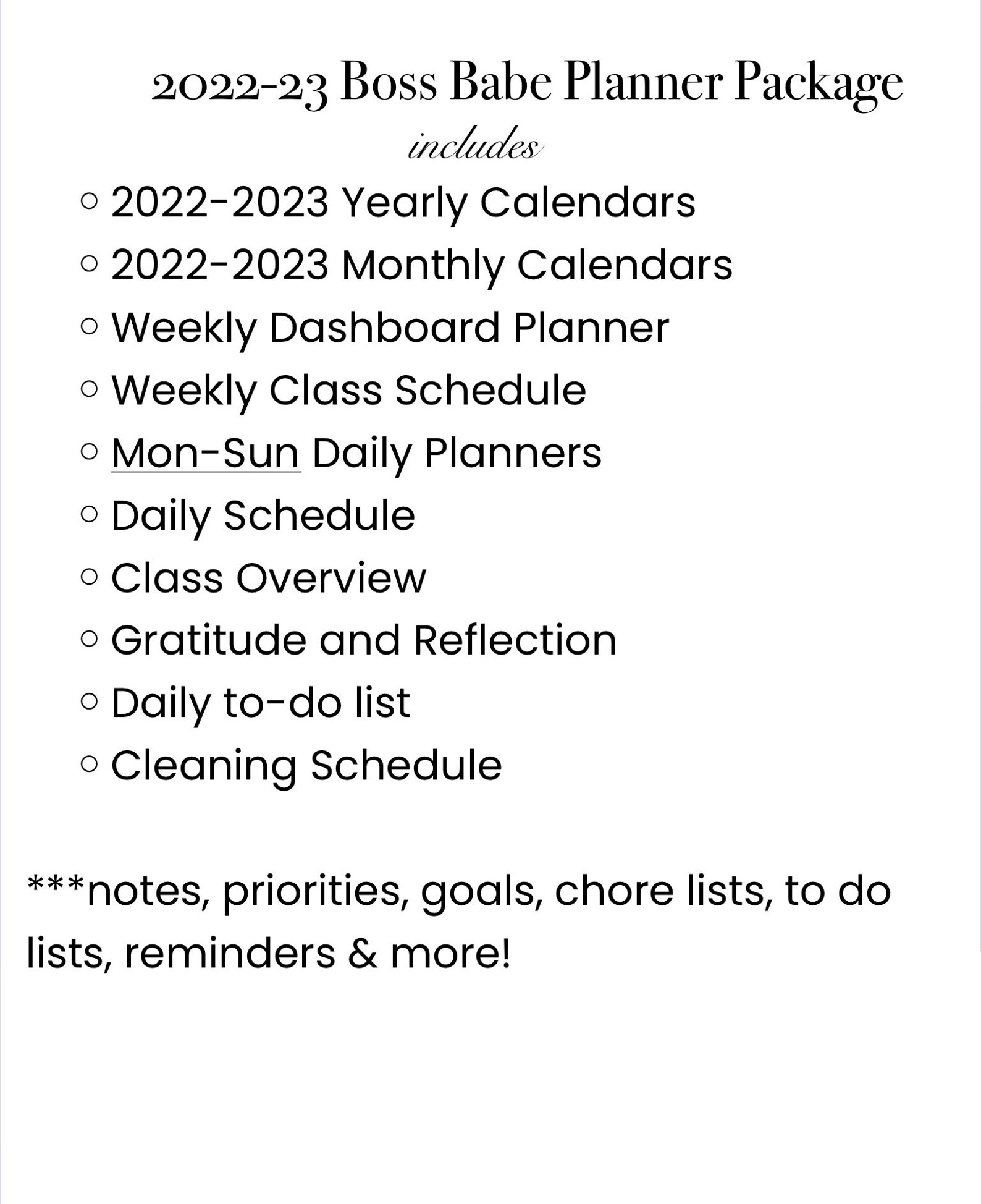 2022-2023 Boss Babe Planner Package - Etsy