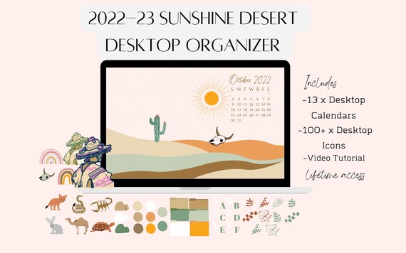 2022-23 Sunshine Desert Desktop Organizer - Etsy