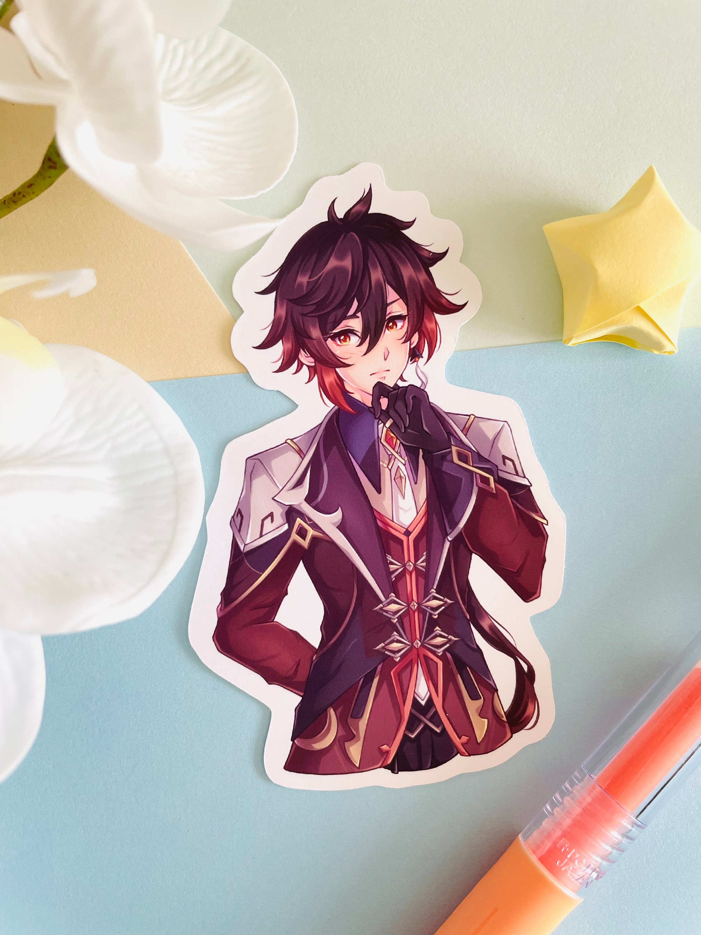 Genshin Impact Liyue Vinyl Sticker Set Ganyu Keqing | Etsy