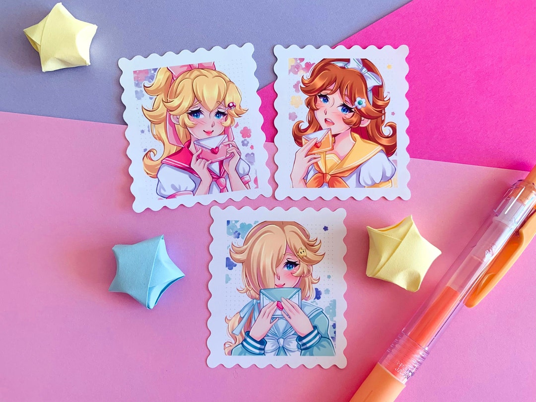 Princess Stamp Stickers Love Letters Edition Peach - Etsy