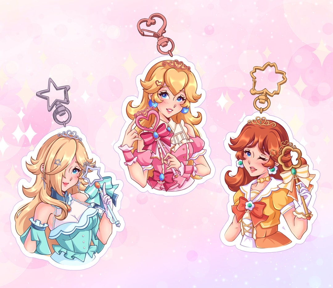Magical Princess Charm Set Peach, Daisy & Rosalina 3 Holographic ...