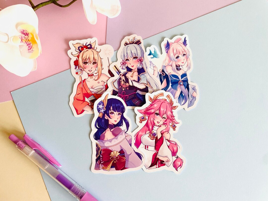 Genshin Impact - Inazuma - Vinyl Sticker Set - Ayaka, Raiden Shogun ...