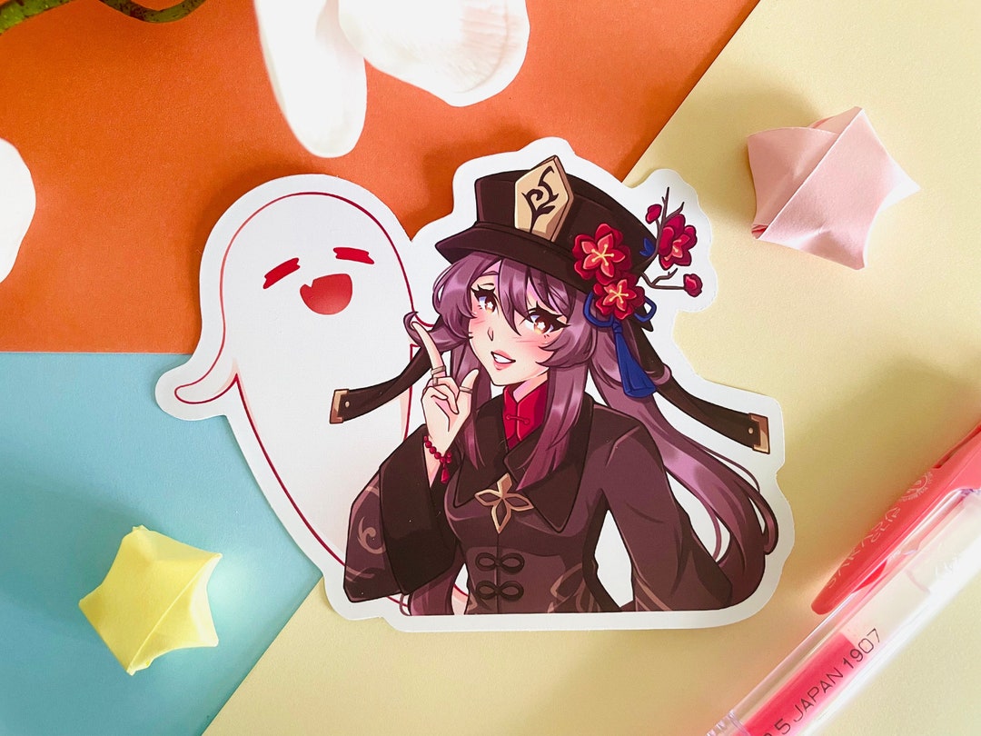 Hu Tao Genshin Impact Vinyl Sticker Liyue Cute Anime - Etsy