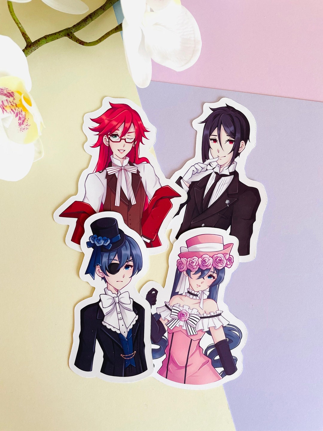 Classic Butler Sticker Set 4 Cute Anime Vinyl Stickers - Etsy
