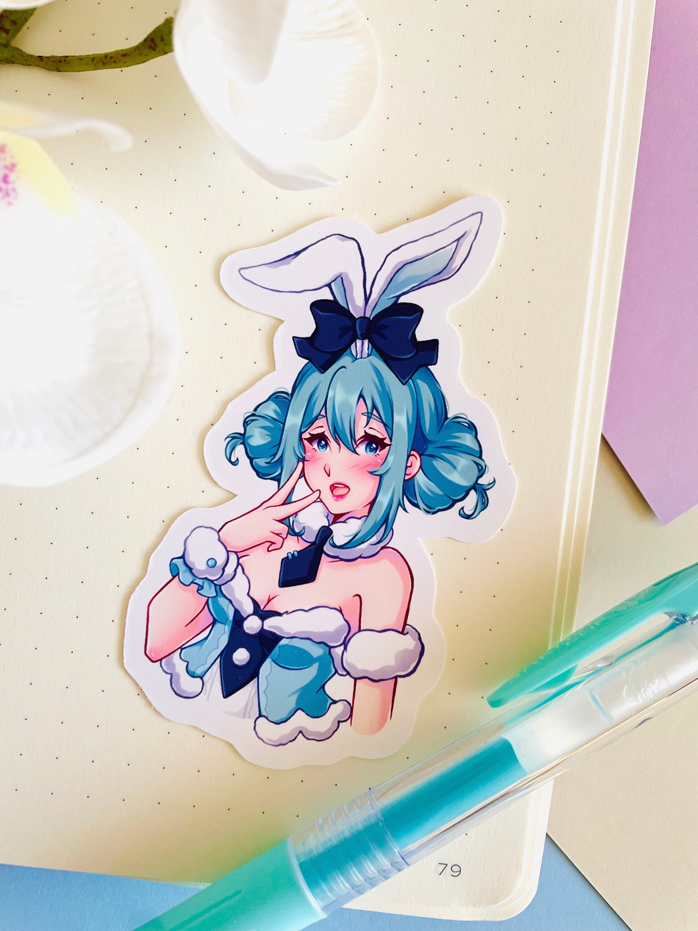 Bunny Miku White Rabbit Ver. Vinyl Sticker Cute Anime - Etsy