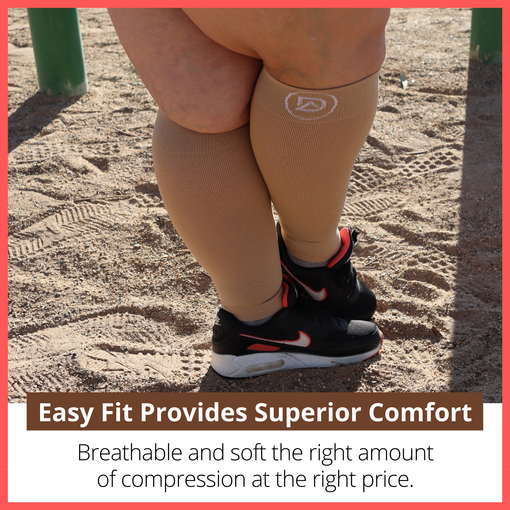 SHORT LENGTH | Plus Size Compression Calf Sleeves 10in 20-30 Mmhg ...