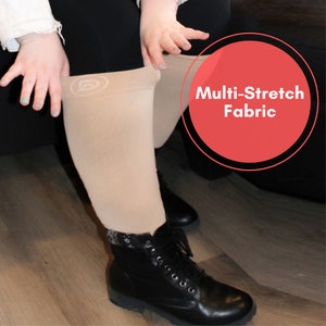 SHORT LENGTH | Plus Size Compression Calf Sleeves 10in 20-30 Mmhg ...