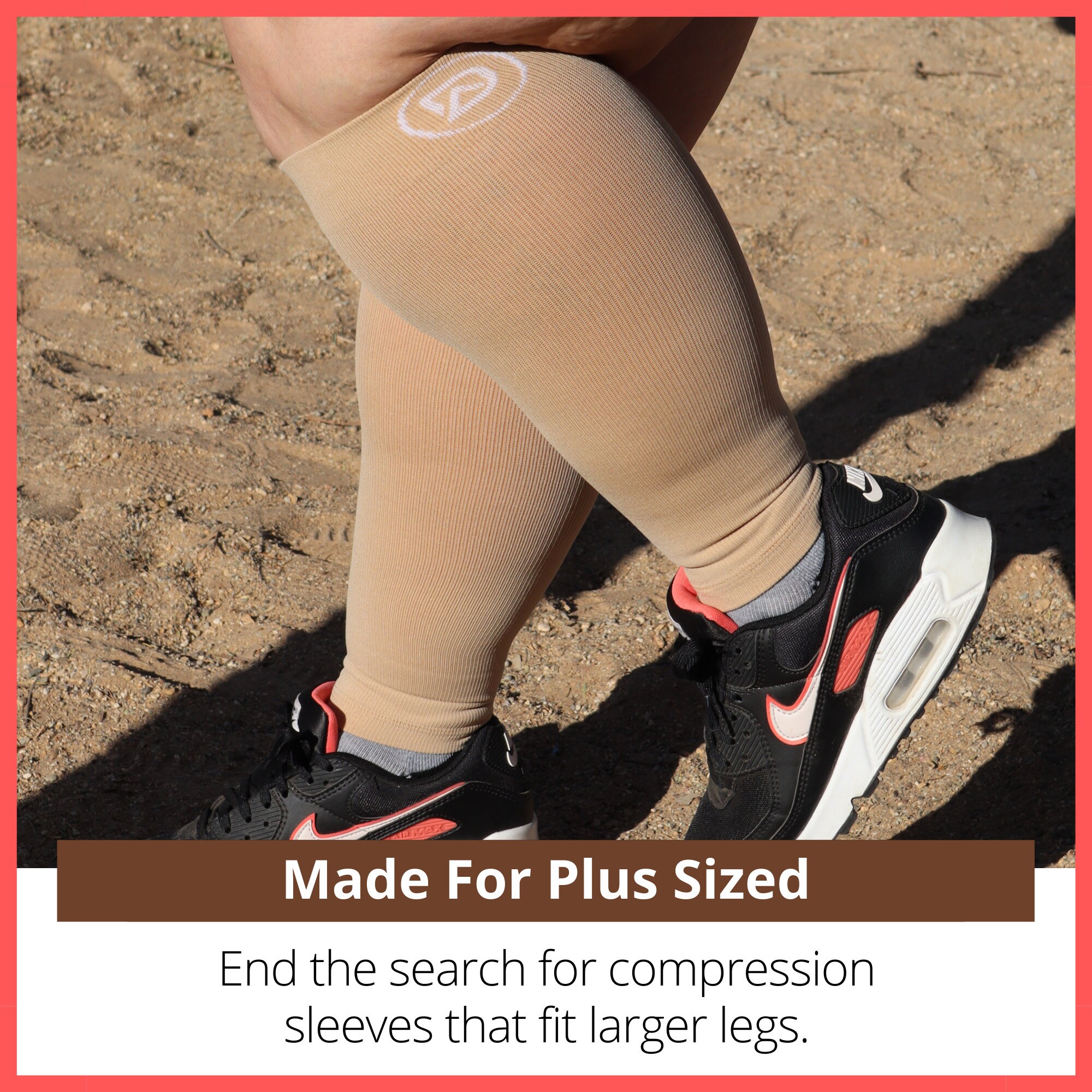 SHORT LENGTH | Plus Size Compression Calf Sleeves 10in 20-30 Mmhg ...