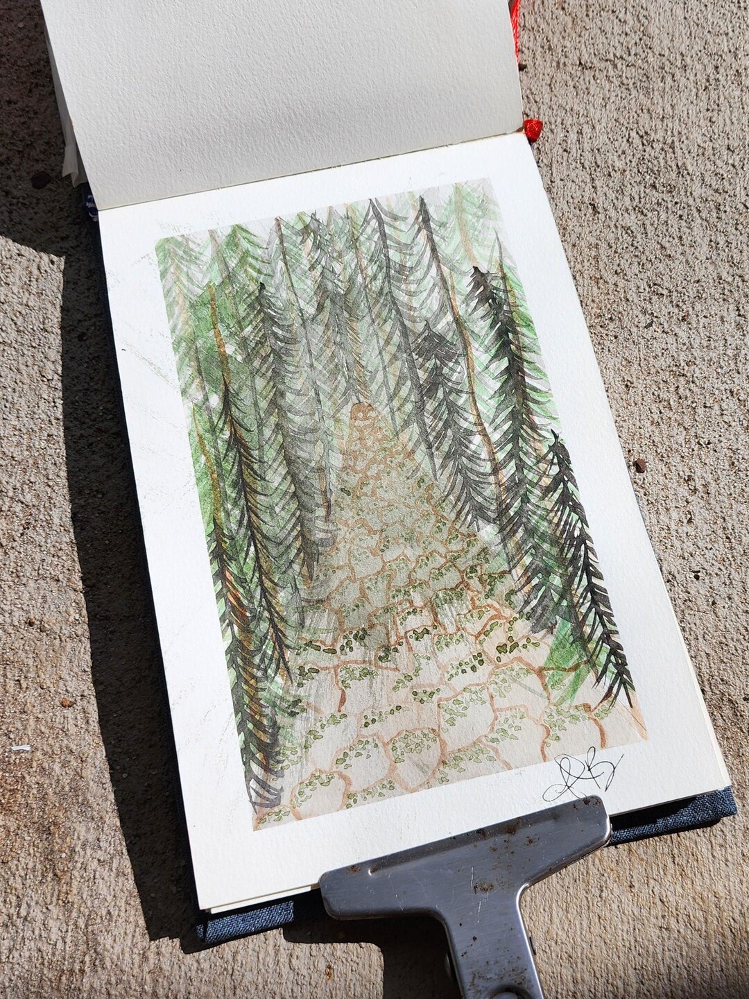 Watercolor Painting, Forest Stroll - Etsy