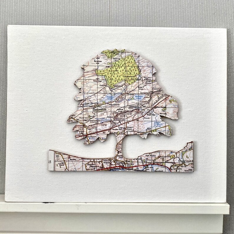 Sycamore Gap Tree Map Gift. Northumberland Present Christmas - Etsy
