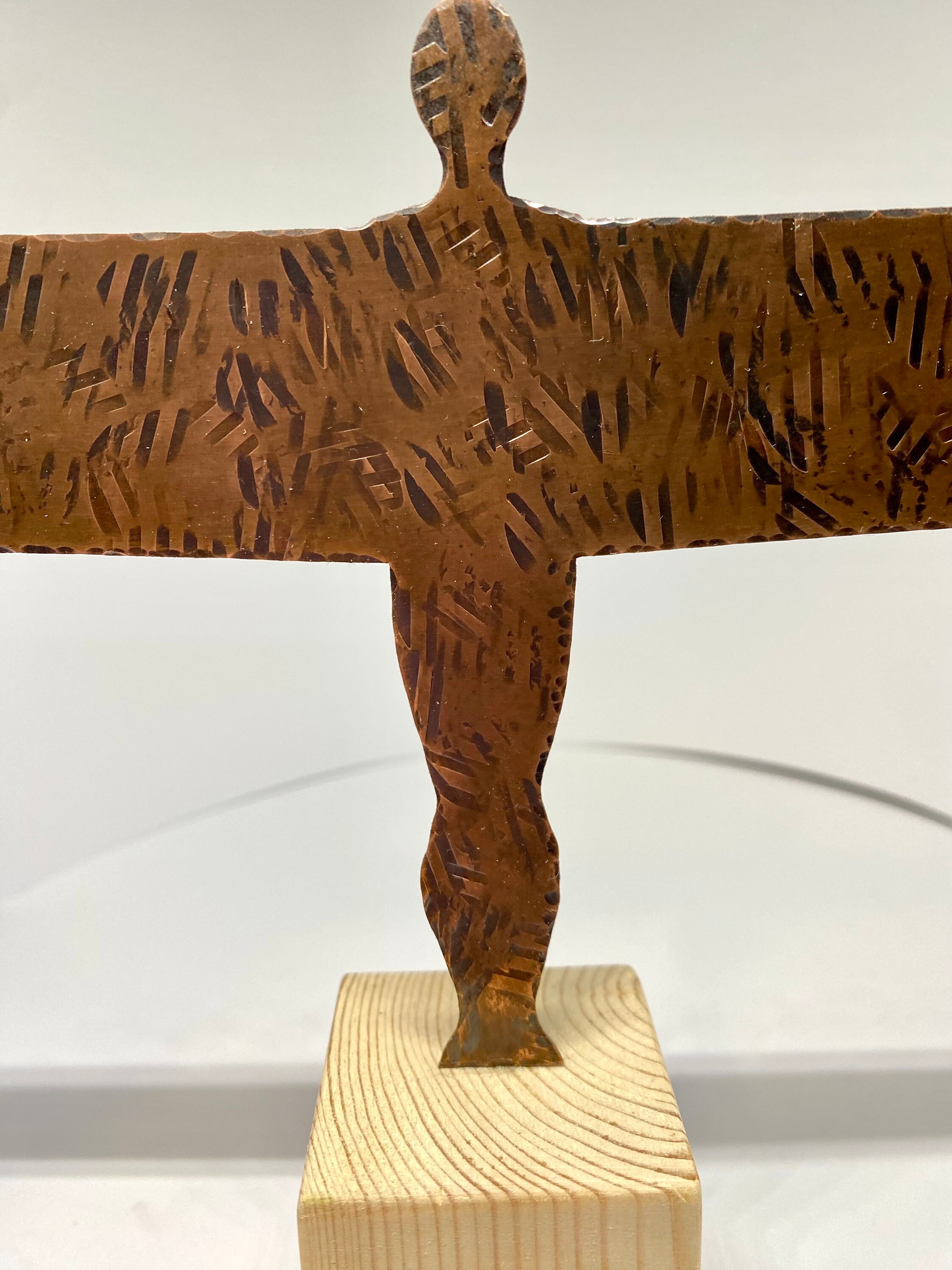 Copper Bonny Angel of the North Inspired Metal Art Figurine, Birthday ...