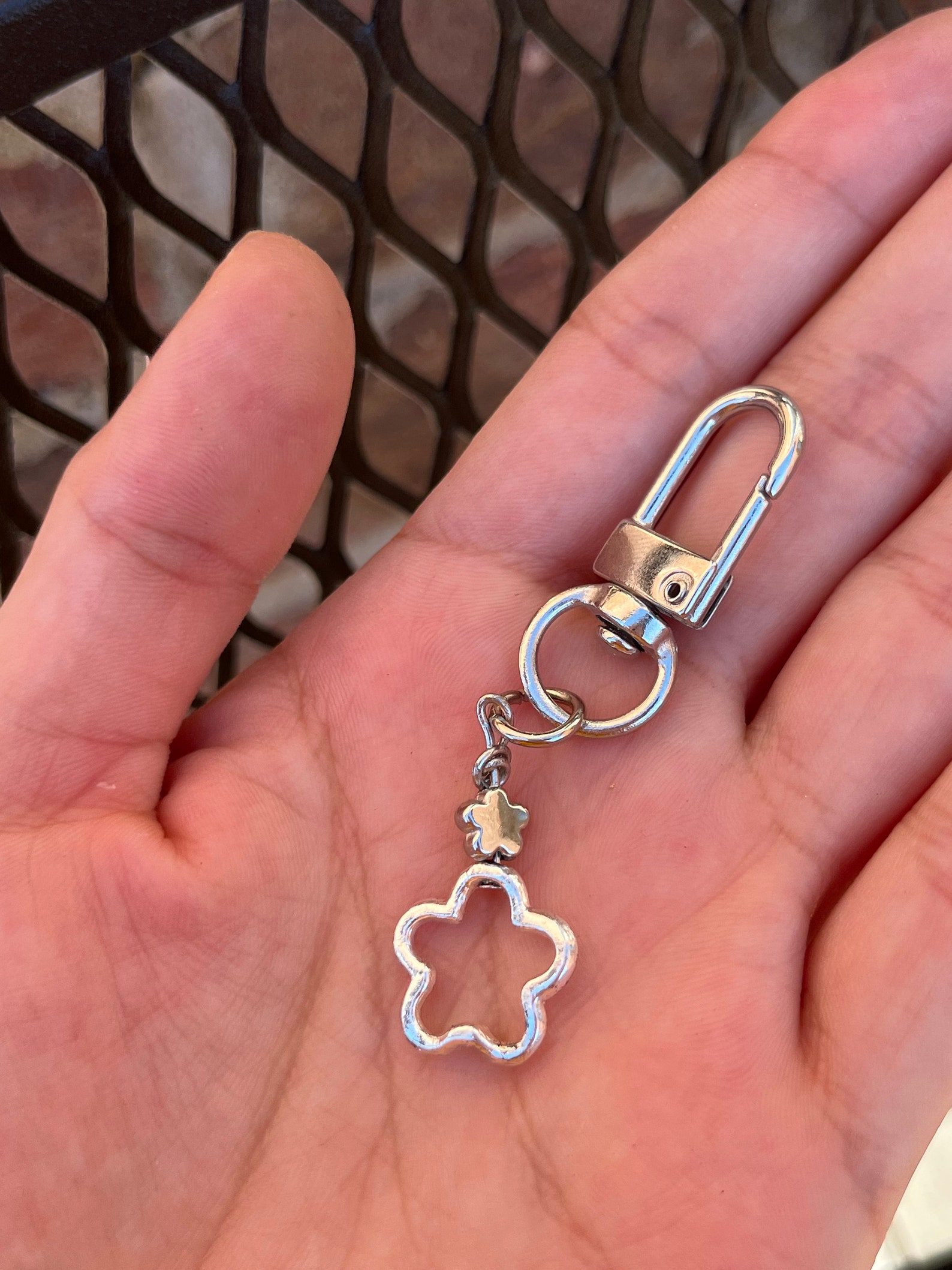 Flower Clip-on Keychain (GOLD NOW AVAILABLE!) Handmade, Bag Charm ...