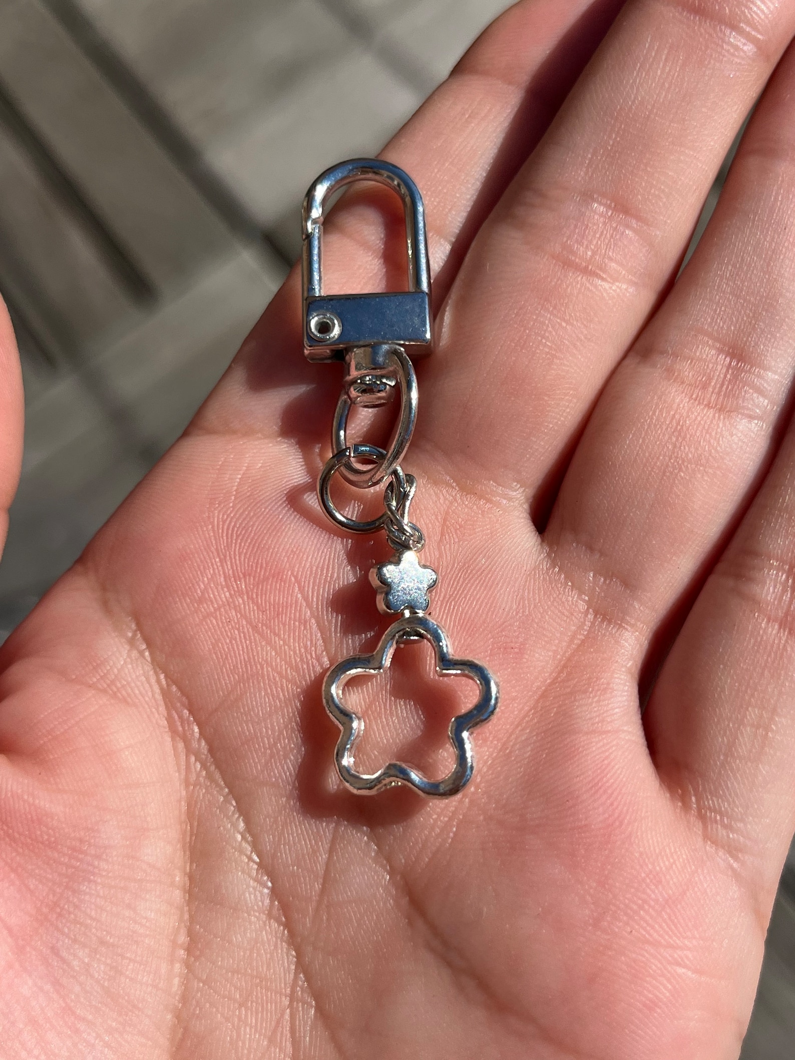 Flower Clip-on Keychain (GOLD NOW AVAILABLE!) Handmade, Bag Charm ...