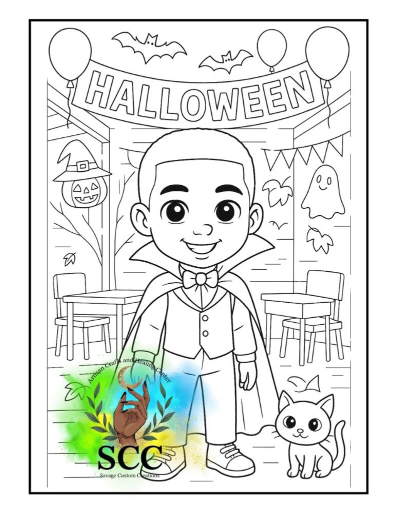 Boo Crew Halloween Coloring Pages for Kids – 10 Cute Printable Coloring ...