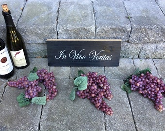 In Vino Veritas there is Truth in Wine Engraved Wooden Sign - Etsy