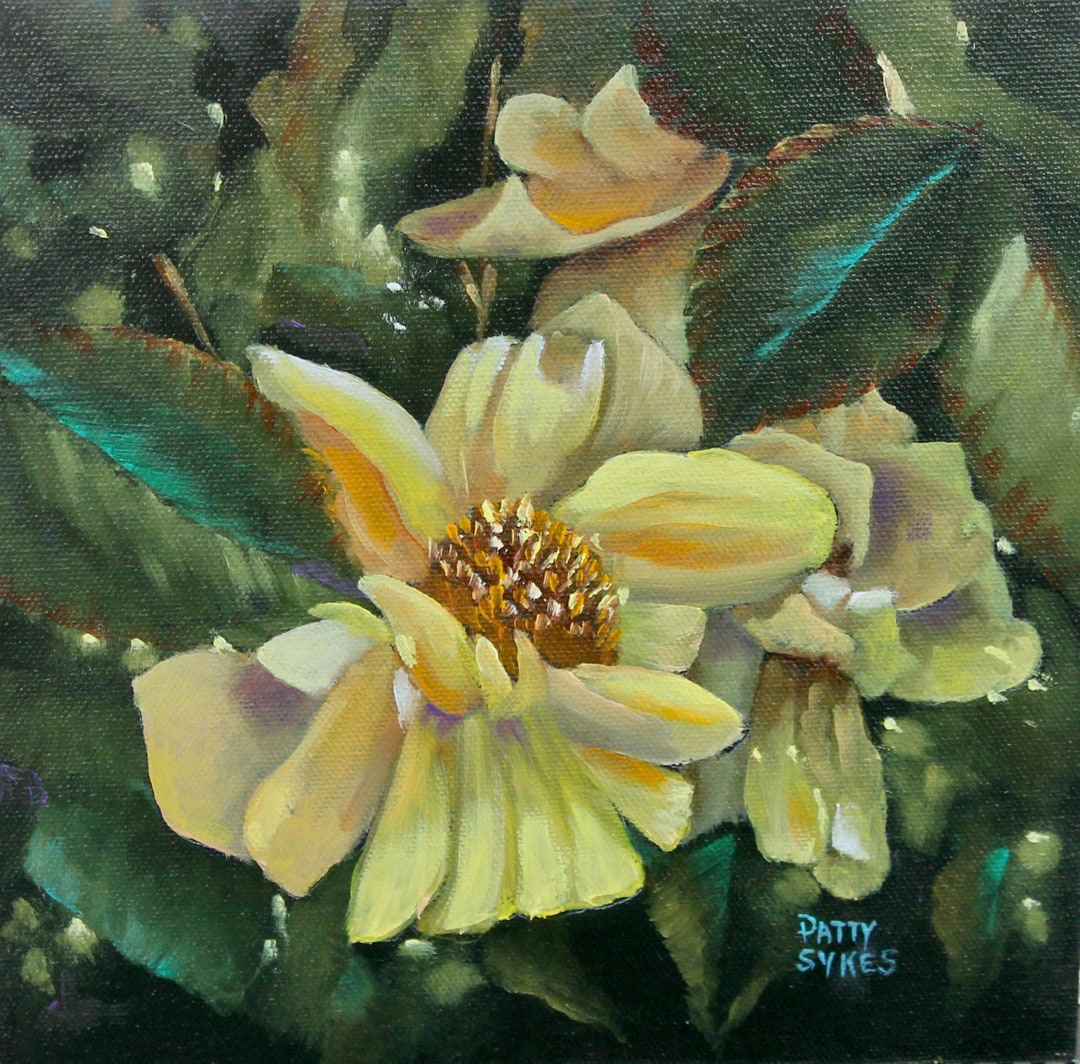 Sunny Delight Rose Original Oil Painting on Panel. 8x8 Inches - Etsy
