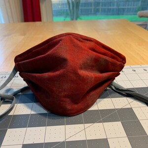 Distressed Red Face Mask Reversible With Nose Piece 3 Layers | Etsy