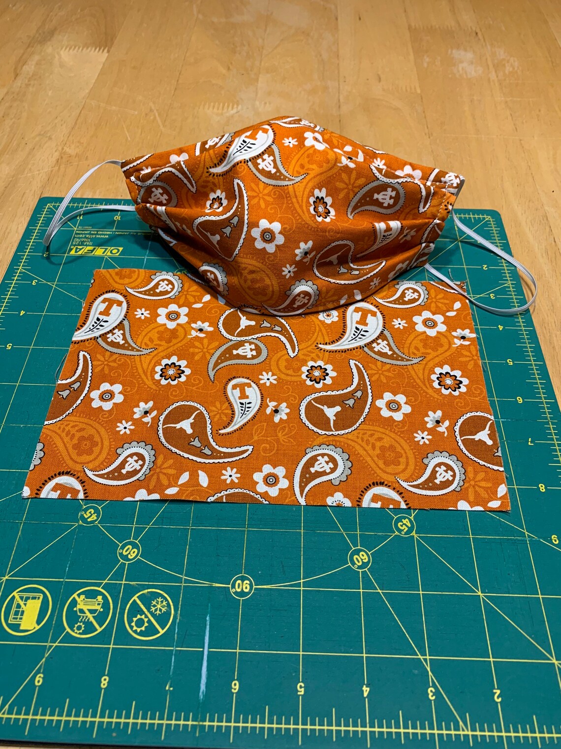 Pretty Longhorn Face Mask Reversible With Nose Piece 3 | Etsy