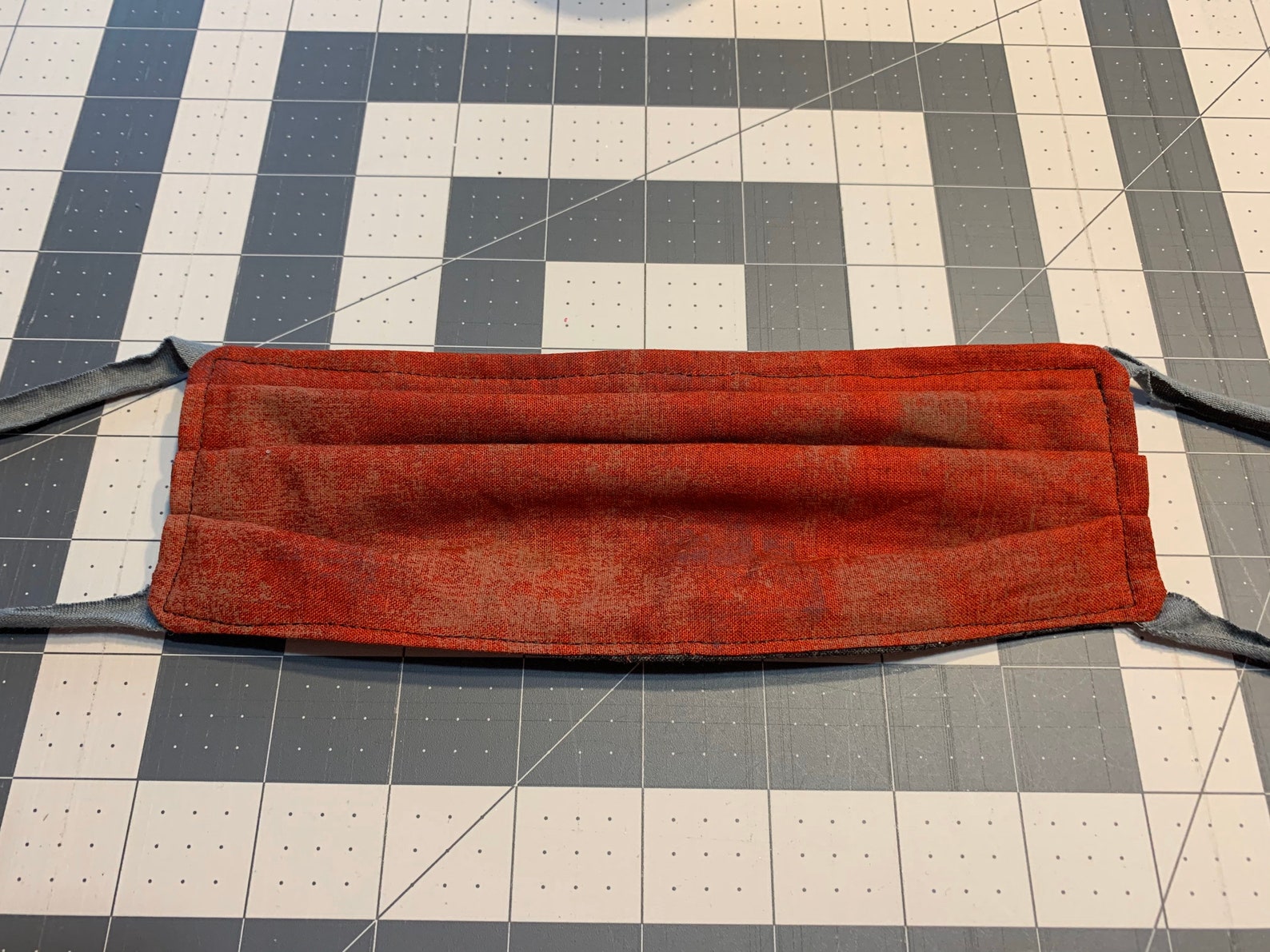 Distressed Red Face Mask Reversible With Nose Piece 3 Layers | Etsy