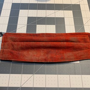 Distressed Red Face Mask Reversible With Nose Piece 3 Layers | Etsy