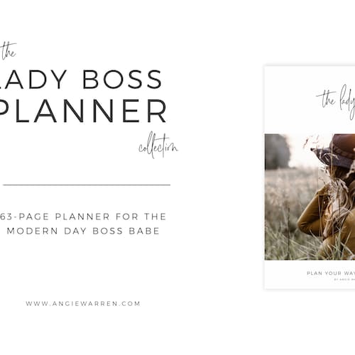 Boss Babe Planner Printable PDF for Women Lady Boss Planner - Etsy