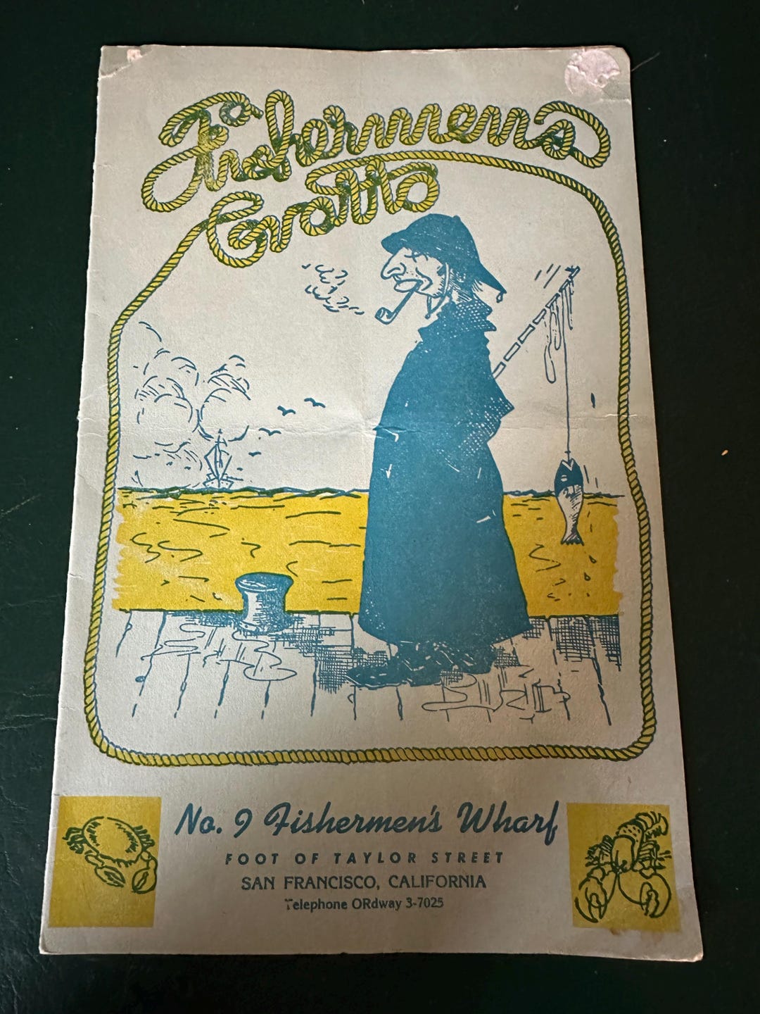 Fishermans Grotto Dinner Menu Vintage 1950s - Etsy