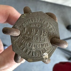 RARE-1874 Jacob Haish Barbwire Came. Original Inventor of Barbwire.. - Etsy