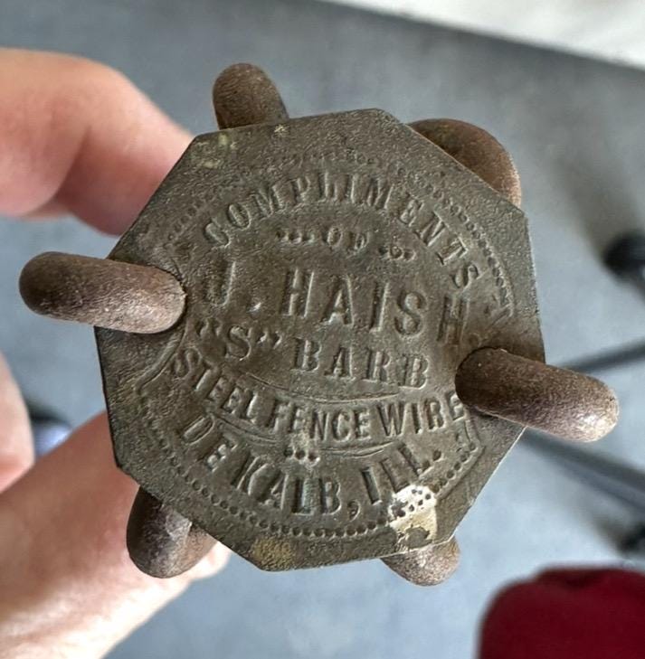 RARE-1874 Jacob Haish Barbwire Came. Original Inventor of Barbwire.. - Etsy