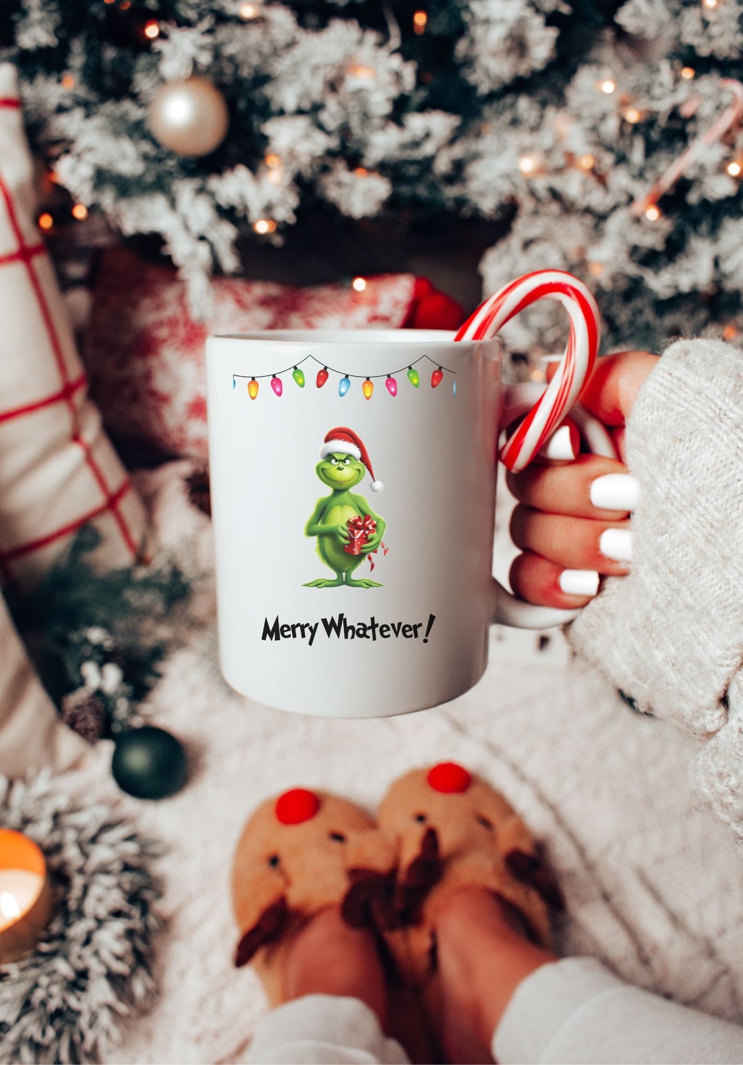 Merry Whatever Grinch Mug, Grinch Gifts, Cup of Fuckoffee, Funny ...