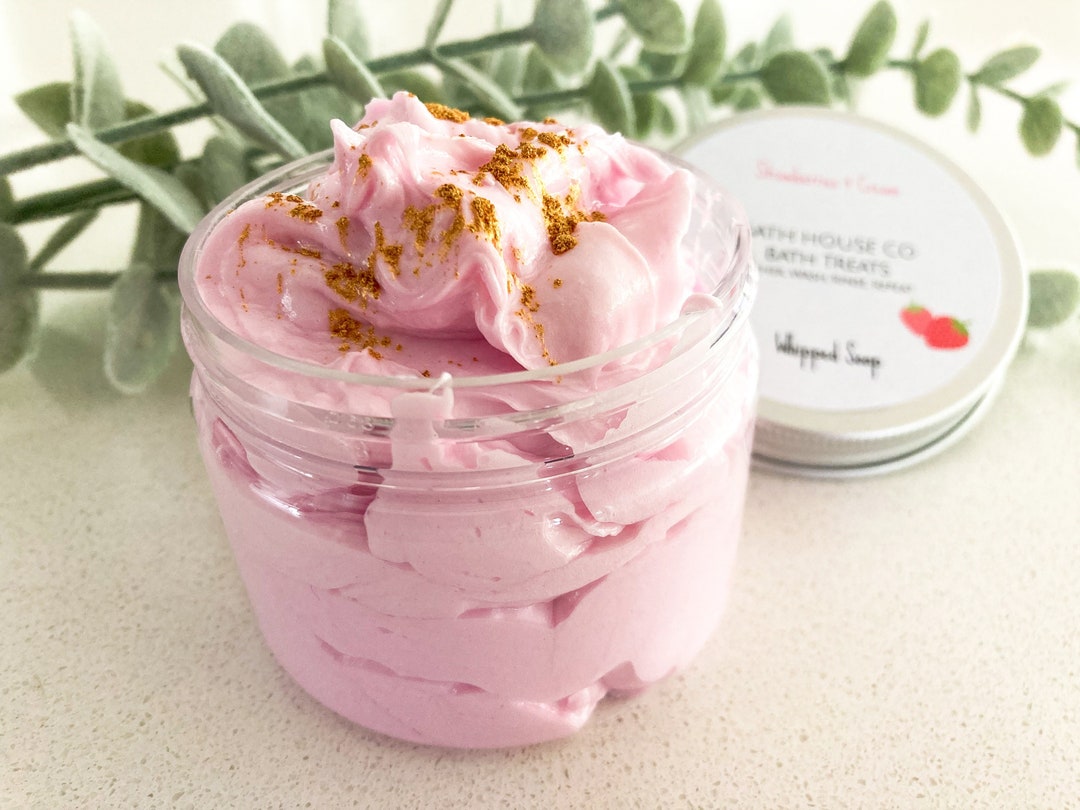 Strawberry Fluffy Whipped Soap, Soap Gifts for Her, Friends, Women ...