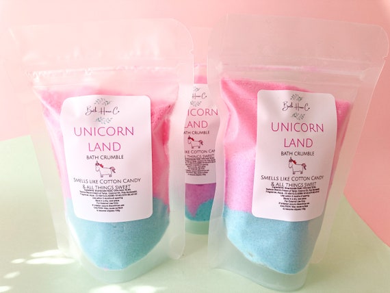 Unicorn Bath Fizzy Cotton Candy Bath Dust Foaming Bath Bomb | Etsy