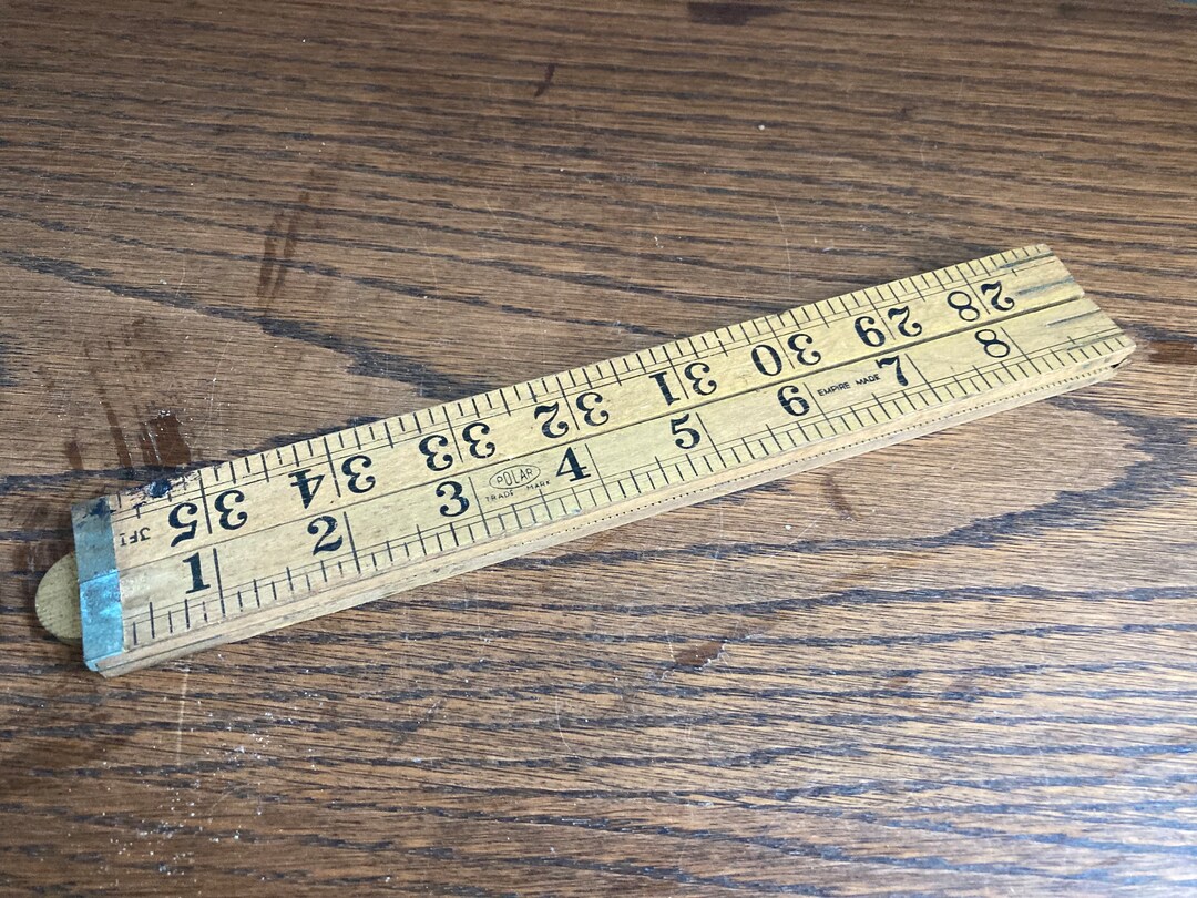Vintage Polar Foldable Wooden Ruler Collectable Carpenters Ruler With ...