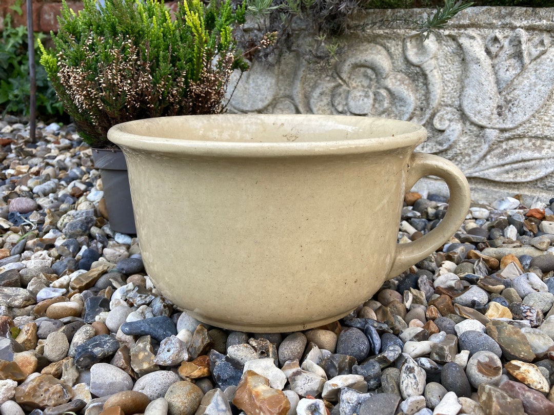 Vintage Cream China Ceramic Chamber Pot - Guzunder Po Potty - Great as ...