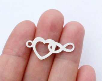 Infinity Heart Charm - Etsy