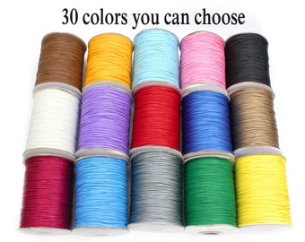 5pcs 50M 1mm Waxed Linen Wax Cotton Cord String Linen Thread - Etsy
