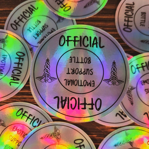 Emotional Support Water Bottle Sticker - Etsy