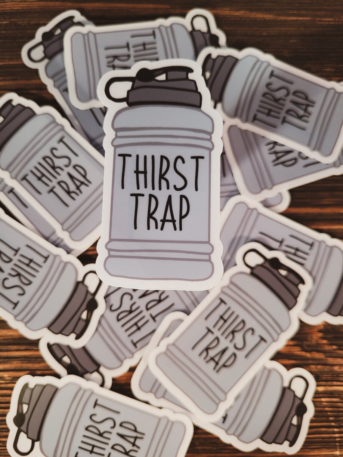 Thirst Trap Waterproof Water Bottle Sticker | Etsy
