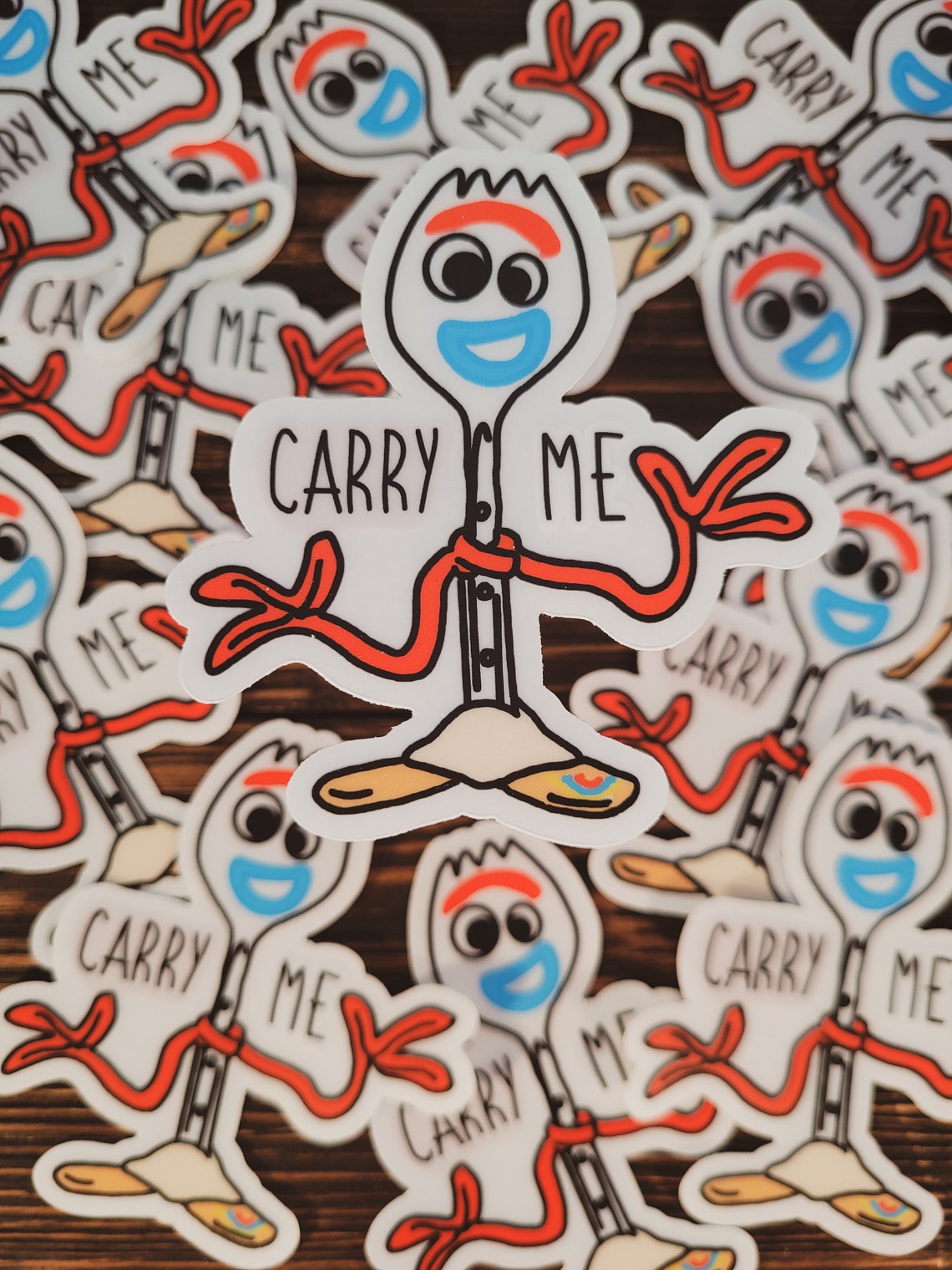 Forky Waterproof Sticker - Etsy