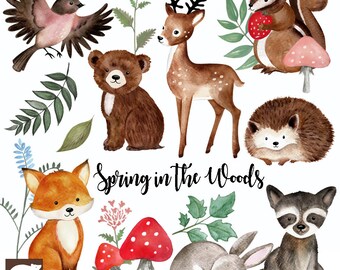Woodland Clip Art | Etsy