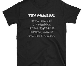 Team Work Shirt - Etsy