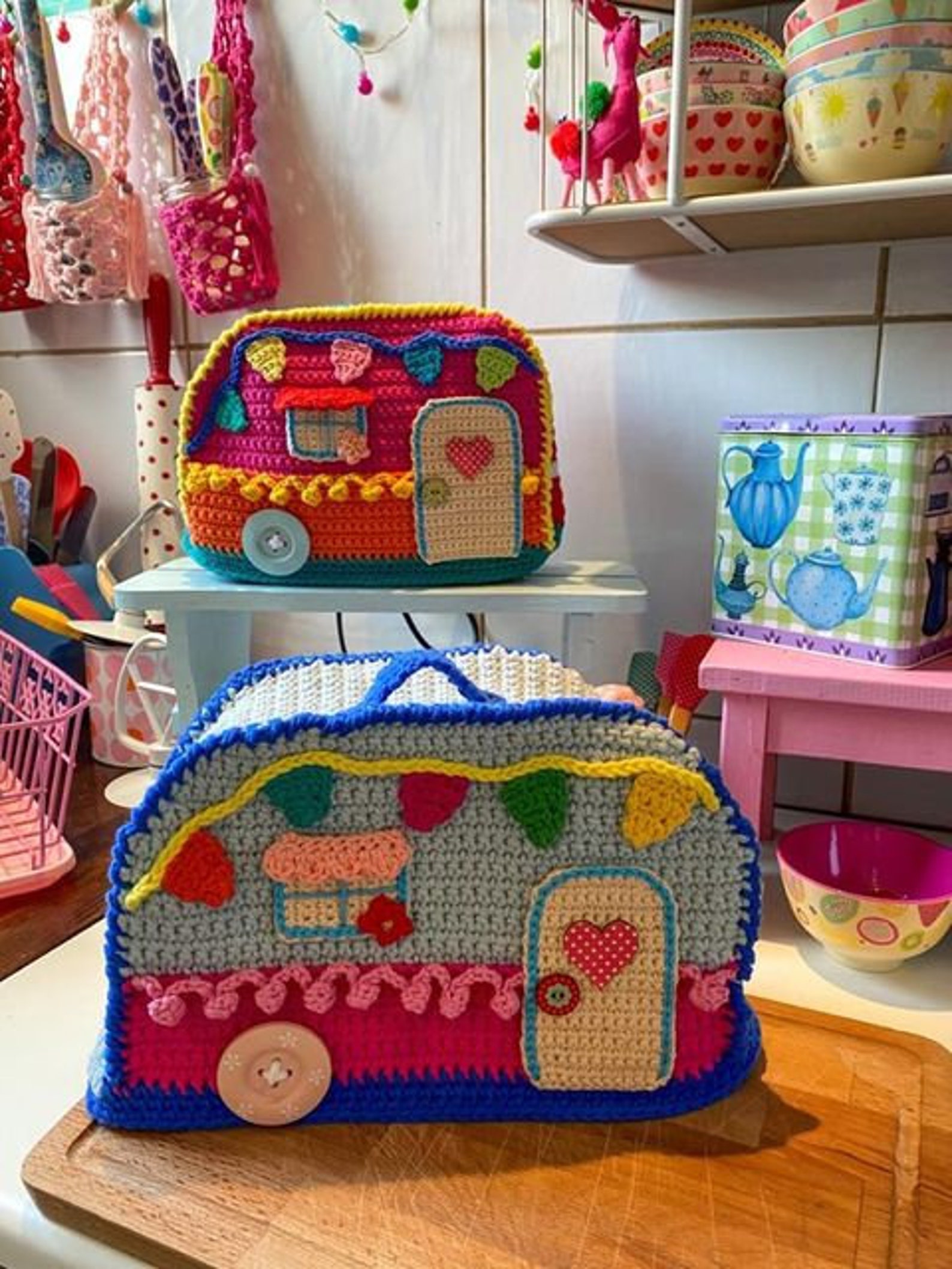 Crochet Pattern Toaster Cover Caravan, Crochet Cover, Crochet Caravan ...