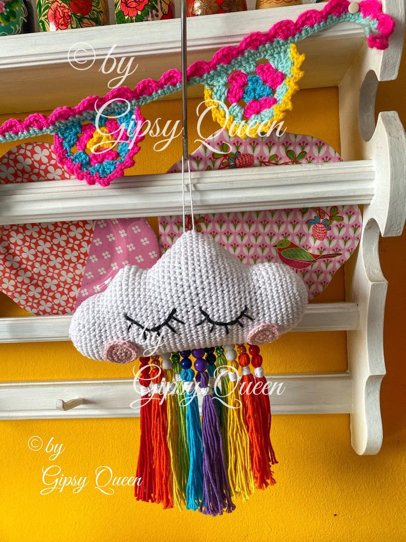 Crochet Pattern Cloud, Crochet Cloud, Crochet Nursery Decoration ...