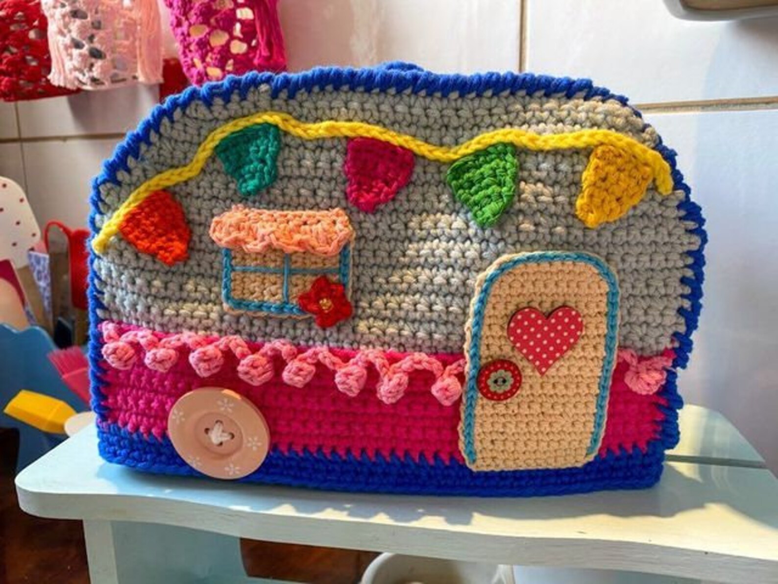 Crochet Pattern Toaster Cover Caravan, Crochet Cover, Crochet Caravan ...